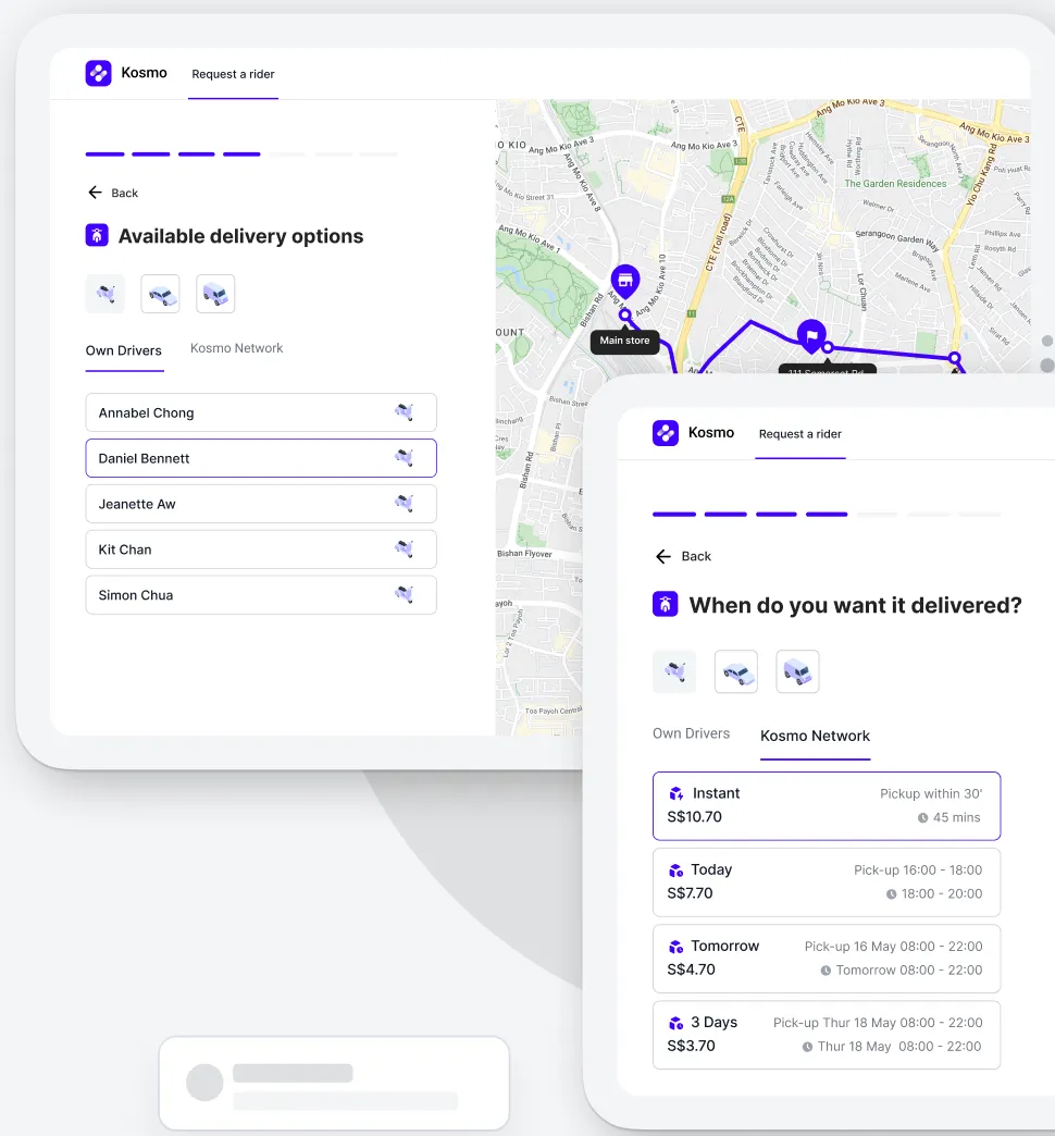 Kosmo - Optimize, manage & track local delivery